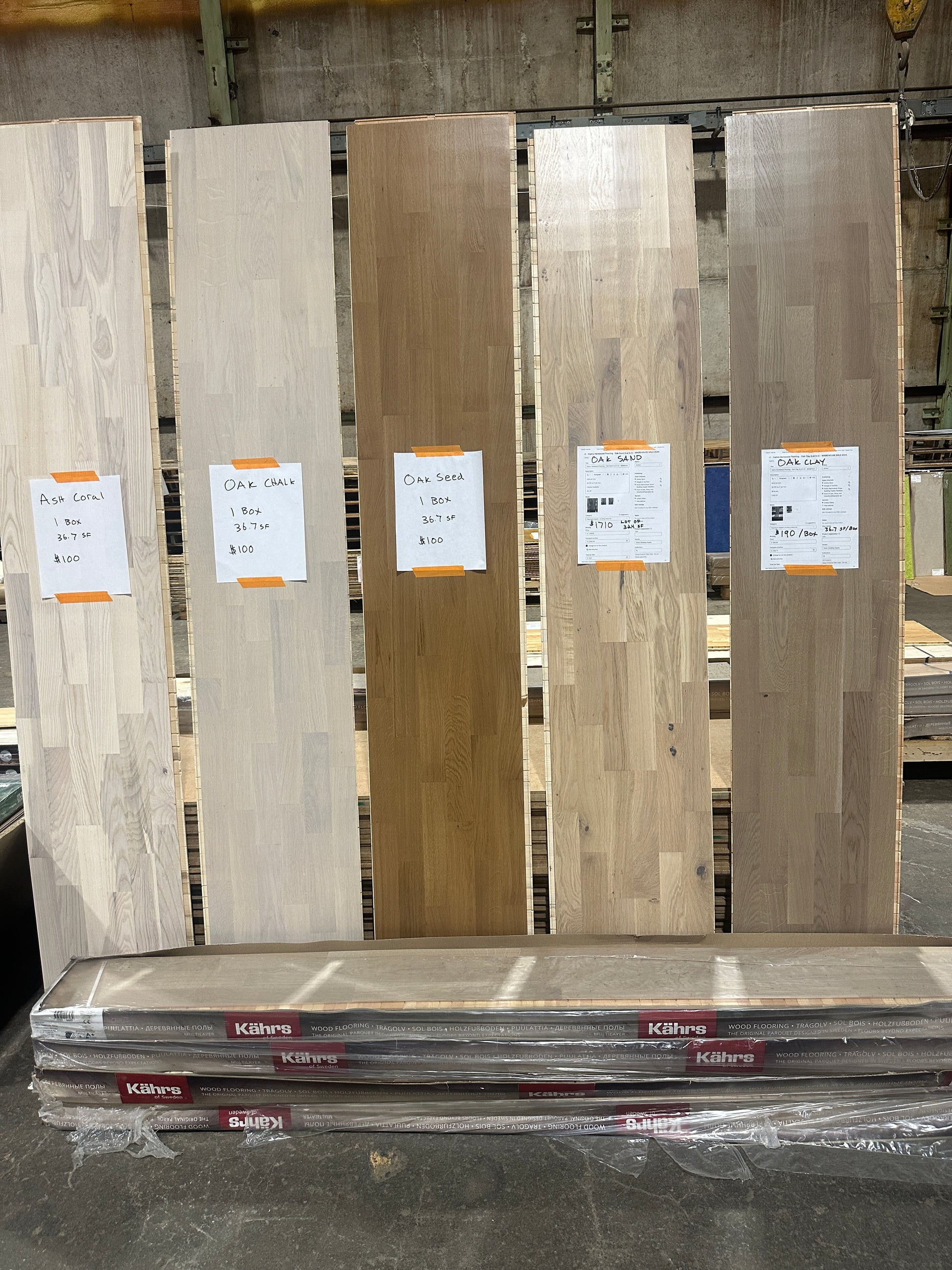 SOLD LOT #1006 Kahrs Hardwood Flooring - Oak Chalk - WAREHOUSE SALE ...