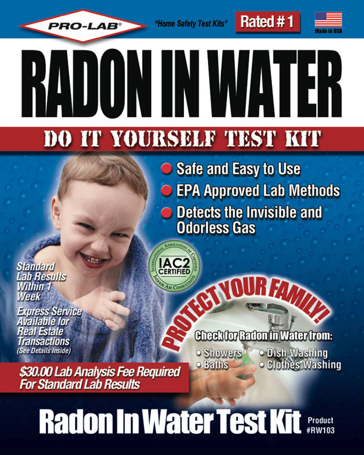 Pro-Lab, Radon in Water Test Kit - EPA-approved test for radon – Green ...